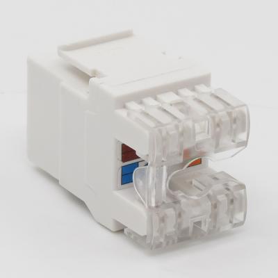 Cina Un gatto 6 Utp Jack 8P8C, accoppiatore in-linea da 180 gradi della chiave di volta bianca Cat6 in vendita