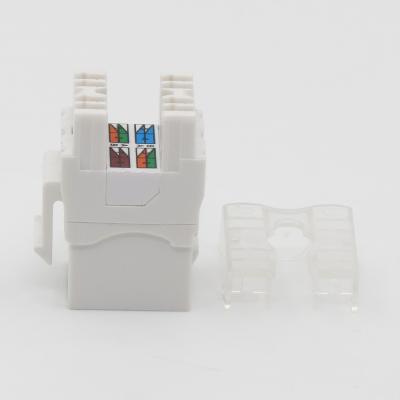 Cina UTP RJ45 Cat6 Jack trapezoidale 8P8C un PC bianco da 180 gradi in vendita