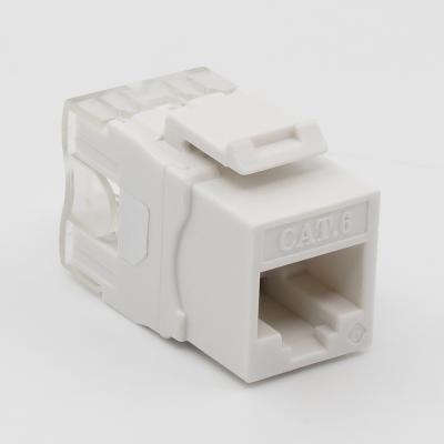 Cina UTP RJ45 Cat6 Jack trapezoidale 8P8C un PC bianco da 180 gradi in vendita