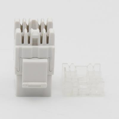 Cina UTP RJ45 Cat6 Jack trapezoidale 8P8C un PC bianco da 180 gradi in vendita