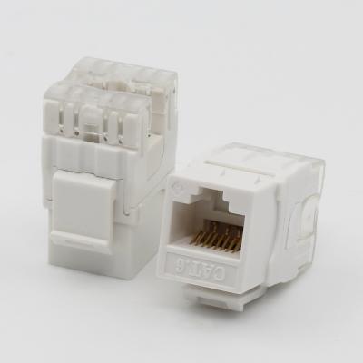 Cina Rj45 bianco Utp trapezoidale Cat6 un accoppiatore 8p8c da 180 gradi in vendita
