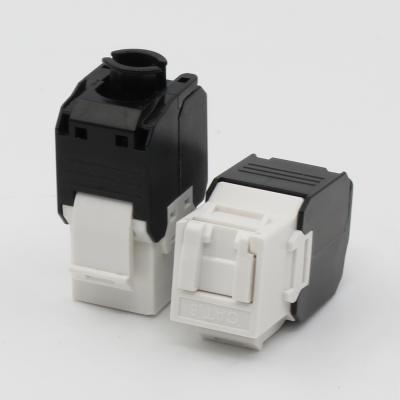Cina La polvere rinforza il nero trapezoidale di Cat6 Jack White 8p8c 180 gradi in vendita