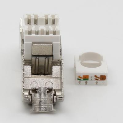 Cina Cat6 nero Toolless Jack With Dustproof Door trapezoidale 8p8c STP in vendita