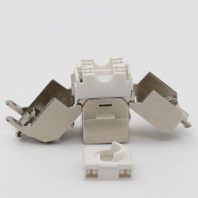 Cina Cat6 nero Toolless Jack With Dustproof Door trapezoidale 8p8c STP in vendita