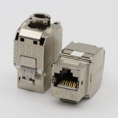 China RJ45 STP Cat6 Jack Coupler trapezoide, 8p8c cabo ethernet Jack trapezoide à venda