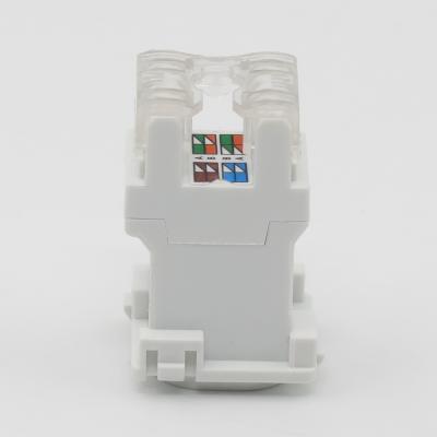 China Conector trapezoide branco de Cat6 Rj45 Jack Inline Coupler UTP 8P8C à venda