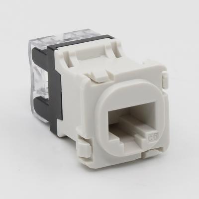 中国 PCのUtp Cat6台形ジャック オーストラリアのタイプ8P8C RJ45 180度の白い黒 販売のため