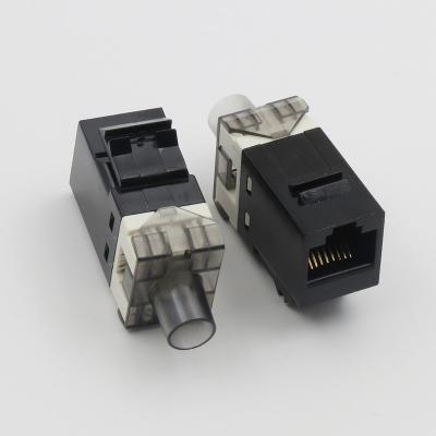 Cina Accoppiatore trapezoidale in-linea 8p8c di Cat5E Jack Rj 45 trapezoidali neri in vendita
