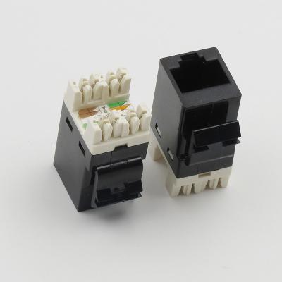 Cina Accoppiatore trapezoidale in-linea 8p8c di Cat5E Jack Rj 45 trapezoidali neri in vendita