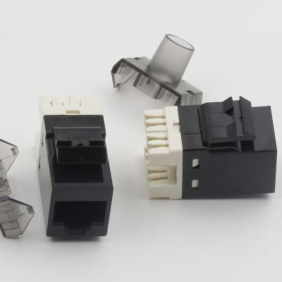 Cina Accoppiatore trapezoidale in-linea 8p8c di Cat5E Jack Rj 45 trapezoidali neri in vendita