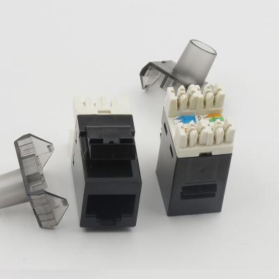 Cina Accoppiatore trapezoidale in-linea 8p8c di Cat5E Jack Rj 45 trapezoidali neri in vendita
