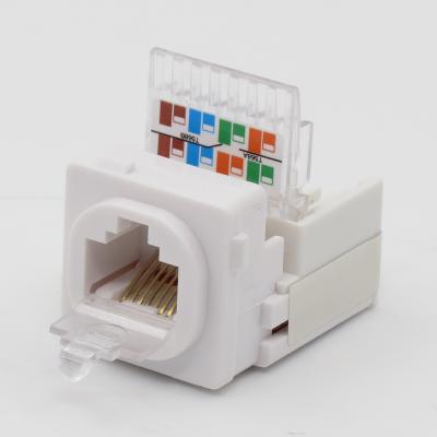 中国 Toollessの塵の証拠Cat5e Rj45台形ジャックのモジュラー ネットワーク8p8c 販売のため