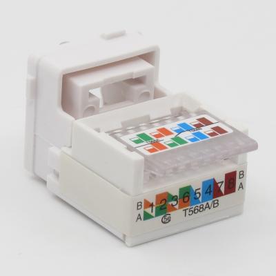 中国 Toollessの塵の証拠Cat5e Rj45台形ジャックのモジュラー ネットワーク8p8c 販売のため