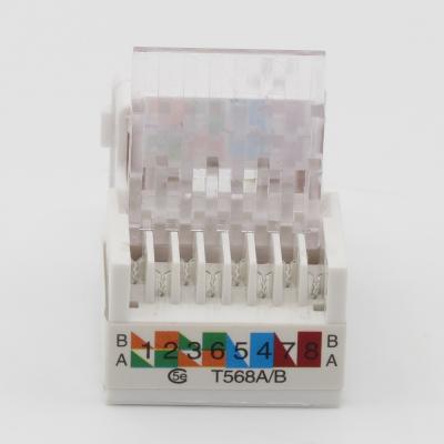 中国 Toollessの塵の証拠Cat5e Rj45台形ジャックのモジュラー ネットワーク8p8c 販売のため