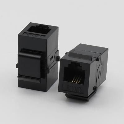 中国 90程度RJ11のインライン カプラー6P4CのCat3電話インライン カプラー 販売のため