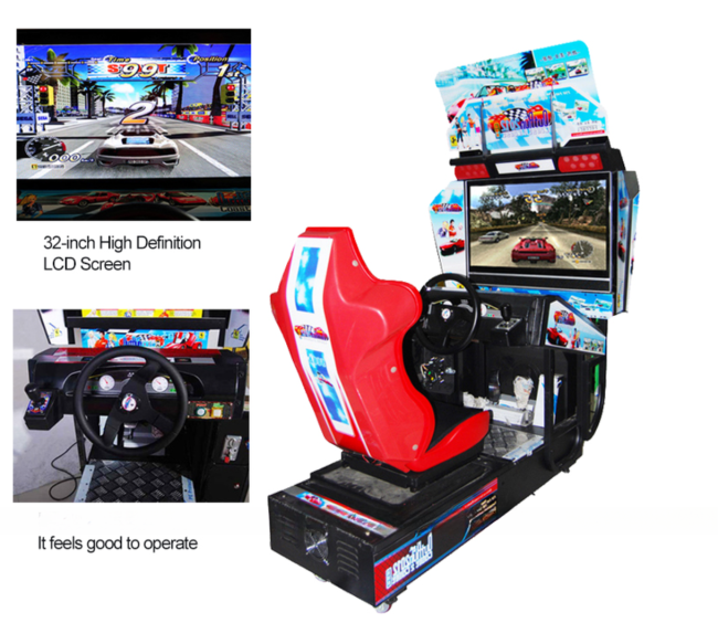 Gameplay screen displaying high-definition racing graphics and UI