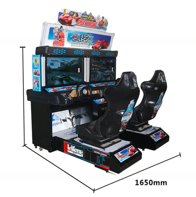 Fun City 2-player racing game machine front view