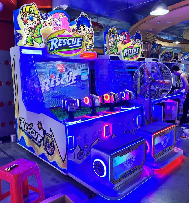 Detailed view of ticket redemption system and prize dispenser