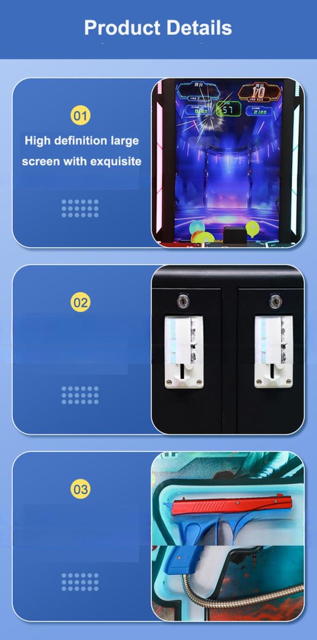Detailed view of Gun Storm coin mechanism