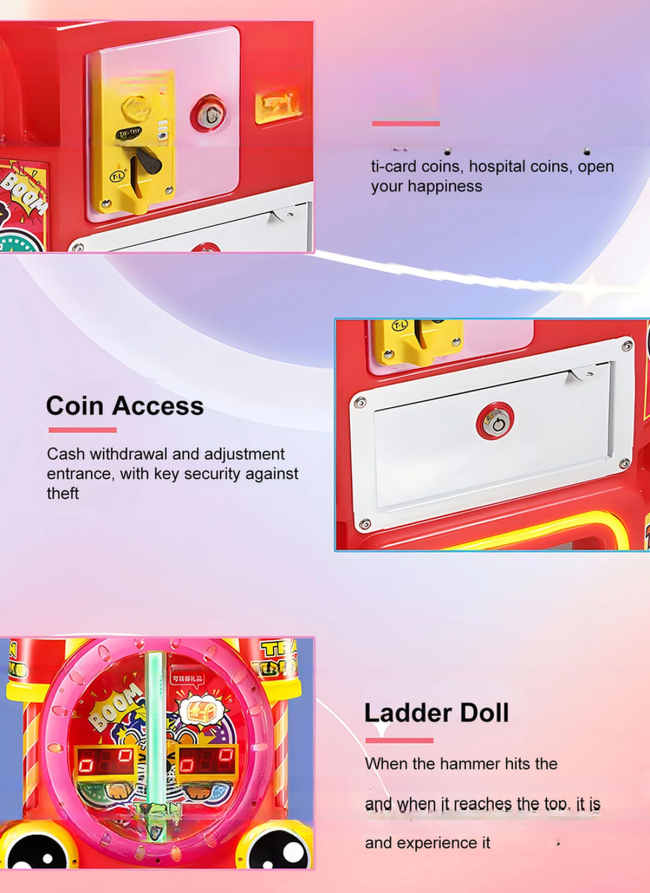 Detailed view of prize ticket dispenser