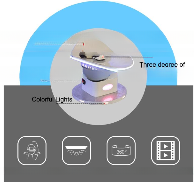 9D VR Simulator front view showing full machine design