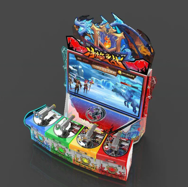 Close-up of game controllers and screen