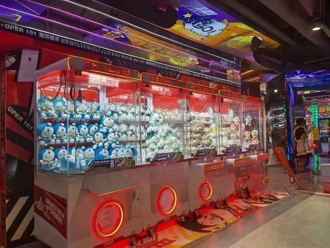 Commercial installation showing multiple game units