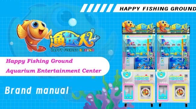 Player using the fishing machine to catch prizes