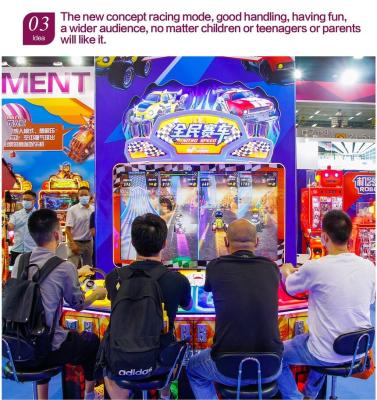 Cina macchina standard combinata della galleria del gioco della macchina del videogioco di guida di velocità di 4 giocatori nitro multi in vendita