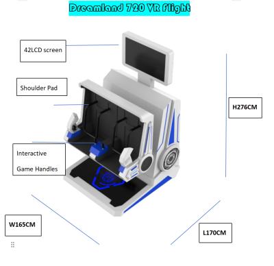 China 360 Graden VR 9D Spelmachine 9D VR Machine 220V Voor 2 Spelers Te koop