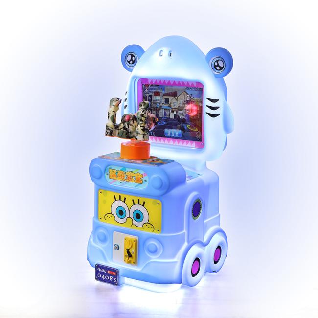 Shark Baby game machine front view showing colorful shark design