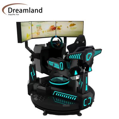 중국 3자유도 회전 자동차 경주 게임 머신 150W, 32*3인치 스크린 디스플레이 포함 판매용