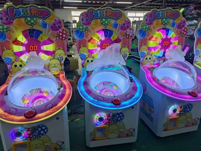 Lucky Candy Prize Game Machine in operation with wheel spinning