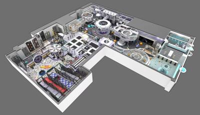 中国 パステルカラーのプラスチック製ソフトプレイグラウンド設備、ゲームセンター向けカスタム 販売のため