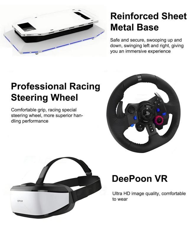 VR racing simulator side view