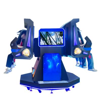 中国 9D VR ローラーコースターシミュレーター ダブルシート | インタラクティブ360°回転バーチャルリアリティライド アーケードマシン 販売用 販売のため