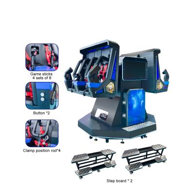 中国 9D VR ローラーコースターシミュレーター ダブルシート | インタラクティブ360°回転バーチャルリアリティライド アーケードマシン 販売用 販売のため