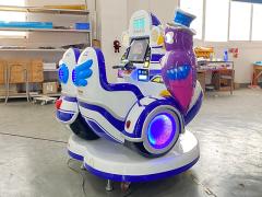 Children Arcade Coin Operated Motorcycle Ride Kiddie 2 Seats With Video Game