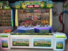 Ring Toss On Chicken Fair Game Booth For Carnival Wining Prize