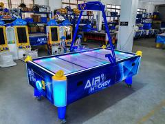 Tabella di hockey a sfera con sbocco di biglietti con illuminazione al neon a tema blu
