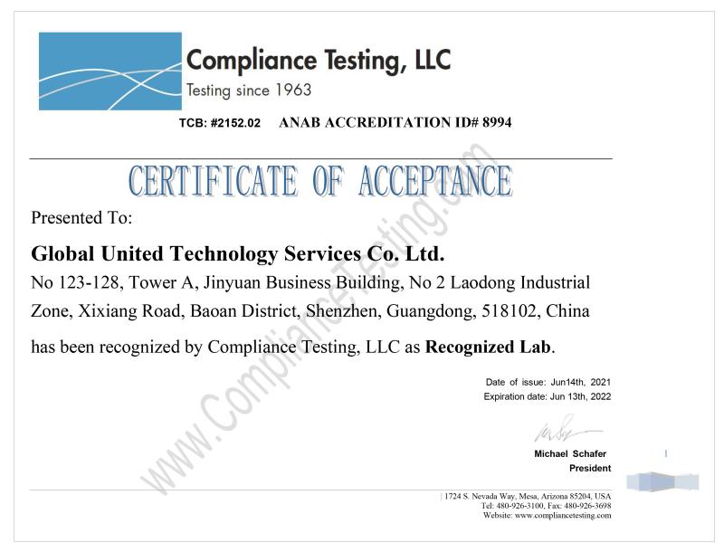  - Global United Technology Services Co.,Ltd.