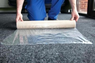 China Reverse Wound Printable Heavy Duty Adhesive Film for Carpet Puncture Resistance for sale