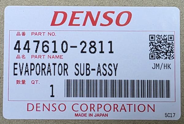 Quality DENSO AC Evaporator 447610-2810 for TOYOTA Prius C (1NZFXE) 2011 (NHP10) 88501 for sale
