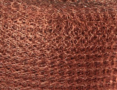 China 0.16mm 4 Inch 100mm Width C11000 Knitted Copper Mesh Slug Control Te koop