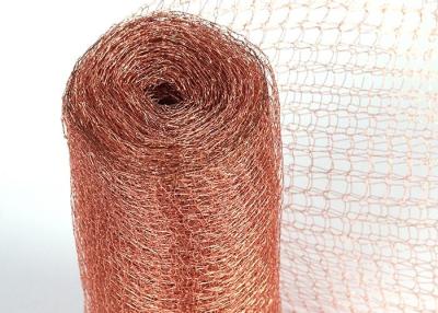 China 99.9% Pure 23Mesh Knitted Copper Wire Mesh For Pest Control And Filler Te koop