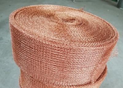 China Industrial 0.23mm Copper Knitted Wire Mesh Roll For Filtration System Te koop