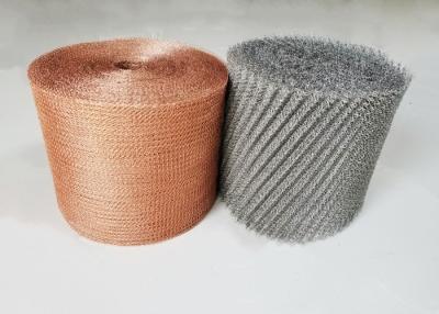 China Single Or Double Wire Knitted Copper Wire Mesh Bulk Rolls For Weep Holes Preventing Mouse Te koop