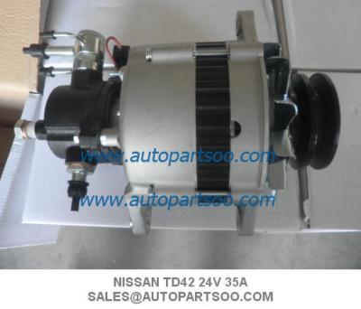 Китай АЛЬТЕРНАТОР САФАРИ патруля Alternador NISSAN TD42 23100-11T18 NISSAN, 24V, 35 AMP, TD42 продается