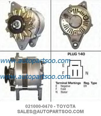 Китай 021000-0462 021000-0470 - альтернатор 12V 60A Alternadores 2F 21R 4K ТОЙОТА продается
