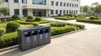 China Smoke Alarm Solar Powered Bins Data Analysis Solar Powered Smart Garbage Bin Smart Compression for sale